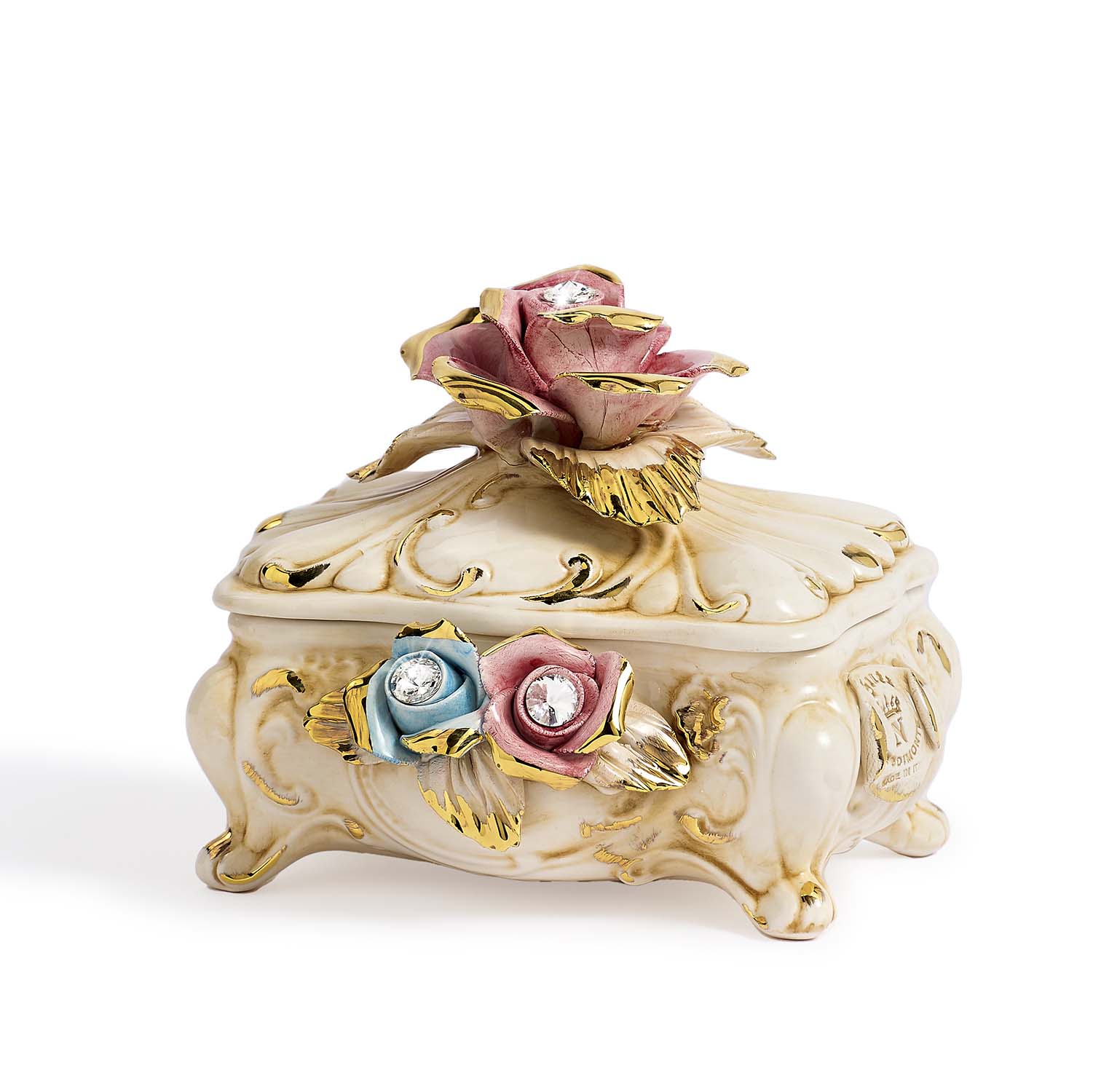 Capodimonte box set with two-tone roses €87.00 | Ceramiche Sonda